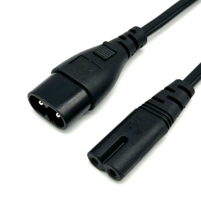 China IEC Extension Power Cord CEE C7 C8 Male And Female 2.5A/3A Extension Cable for sale