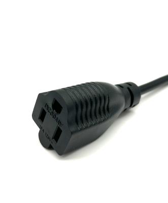 China 18/16AWG Wire Gauge USA Power Extension Cord For NEMA 5-15P To 5-15R And 10A-13A Current Rating for sale