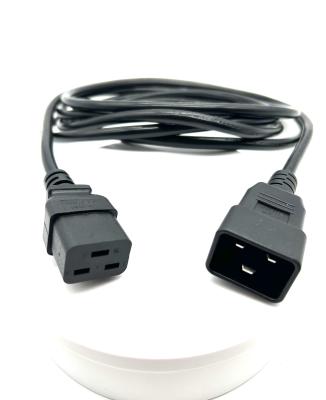 China IEC C19 to C20 Extension Electrical 220V 16A 3.0m Extension Power Cord for sale