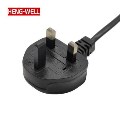 China UK Power Cord Power Supply Cord Customized 2 Pin Power Cord 3A Plug Cable 250V Copper IEC C7 Plug for Home Hotel Restaurant Use for sale