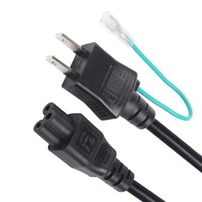 China 125V PSE Japan 2 Pin Power Cord Plug Cable With Ground Wire AC Power Cord for TV/Electric Iron/Consumer Electronics for sale
