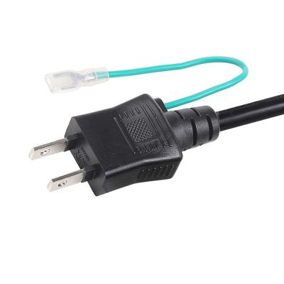 China 125V PSE Japan 2 Pin Power Cord Plug Cable With Ground Wire AC Power Cord for TV/Electric Iron/Consumer Electronics for sale