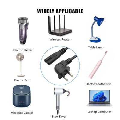 China HENG-WELL 2 Pin C7 Wiring Cord CCC Certified Audio Device Extension with Custom Logo Printing for Home Appliance Use Made China for sale