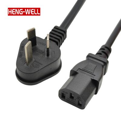 China HENG-WELL 3 Pin Stripped Power Cord 0.61m/2.5m with C13/C5 Angle Plug for Laptop/Printer & Consumer Electronics for sale