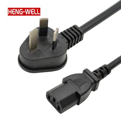 China HENG-WELL 3 Pin Stripped Power Cord 0.61m/2.5m with C13/C5 Angle Plug for Laptop/Printer & Consumer Electronics for sale