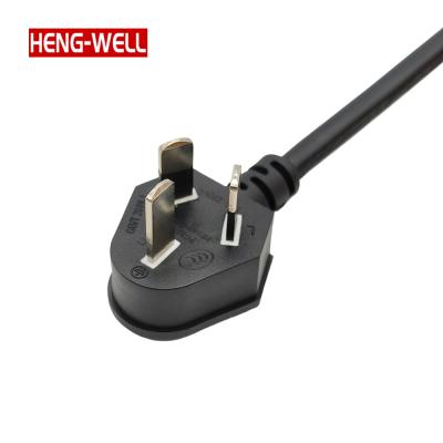China HENG-WELL Right Angle IEC320 C13 Extension Plug Cable 3-Pin Power Cord with CCC Certificate for Computer Use for sale