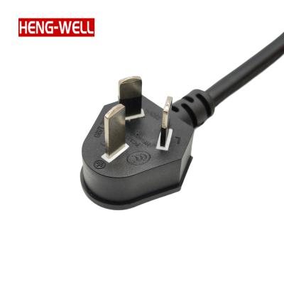China HENG-WELL Right Angle IEC320 C13 Extension Plug Cable 3-Pin Power Cord with CCC Certificate for Computer Use for sale