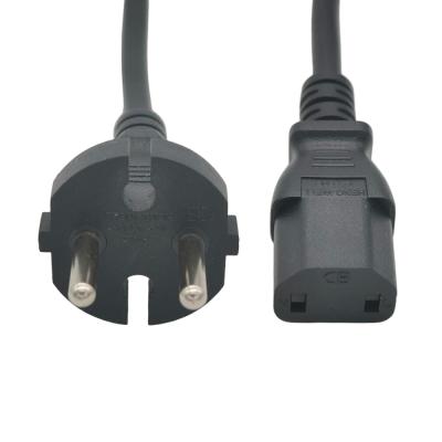 China EU Power Cord 16A 250V Schuko Plug 2 Pin Power Cord CEE Plug for High Power Appliances/Hotel/Resturant IEC C17 Power Cords for sale