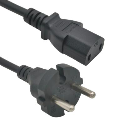 China EU Power Cord 16A 250V Schuko Plug 2 Pin Power Cord CEE Plug for High Power Appliances/Hotel/Resturant IEC C17 Power Cords for sale