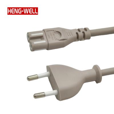 China VDE Plug AC Plug Power Cable CE Approval EU Power Cable IEC C7 Euro Power Cord 2.5A 250V 2 Pin Home Appliance Electricity Cable for sale