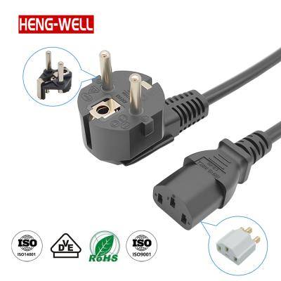 China ENEC Certified Cee Cord EU Power Cord Plug Cable to IEC C13 C5  Heavy Duty 250V Power Cords 1.8m PVC Jacket AC Cable for Computer Power Cable for sale