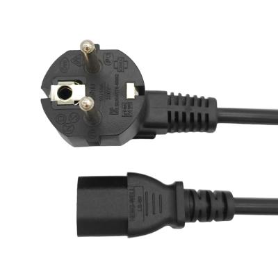 China Customized EU Power Cord Eu Power Cable VDE KC Certificate Power Cables European Korea 3 Pin  Power Cord 10A 250V for Home Appliance2 Wire Type for sale