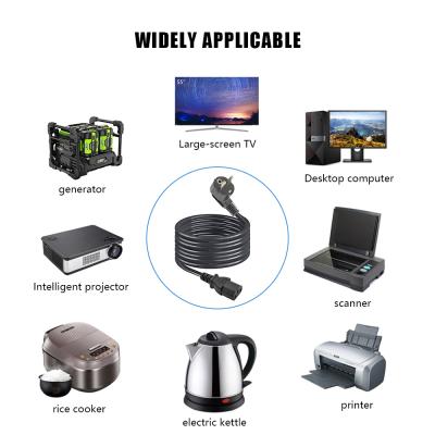 China Customized EU Power Cord Eu Power Cable VDE KC Certificate Power Cables European Korea 3 Pin  Power Cord 10A 250V for Home Appliance2 Wire Type for sale