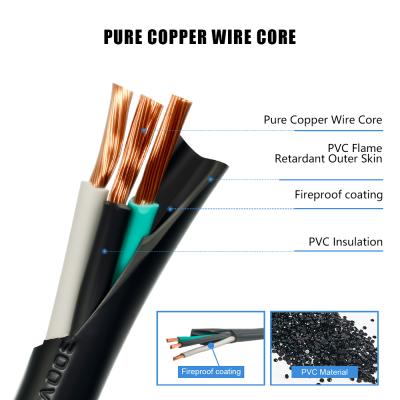 China Customized EU Power Cord Eu Power Cable VDE KC Certificate Power Cables European Korea 3 Pin  Power Cord 10A 250V for Home Appliance2 Wire Type for sale