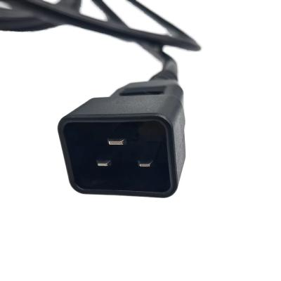 China 3-Core SAF-D-GIRD to C20 Extension Cable Male Female AC Power Cord for Computer Server Rack Equipment for sale