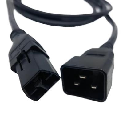 China 3-Core SAF-D-GIRD to C20 Extension Cable Male Female AC Power Cord for Computer Server Rack Equipment for sale