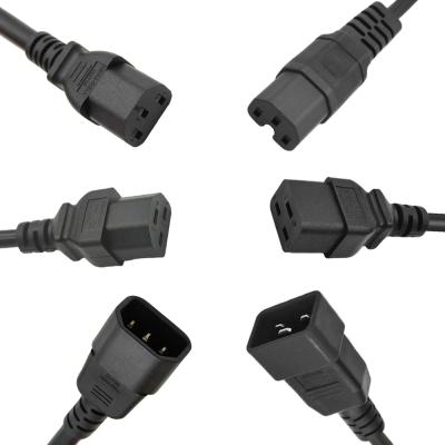 China Customized Length 16A 250V AC Extension Cord C19 To C20 for Heavy Duty Applications for sale