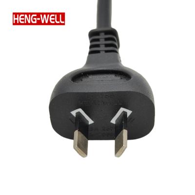 China Heng-Well  Australia 2 Pin Power Plug  Extension Cable  Australia SAA Power Cord Power Cables AC Power Extension Cord for Power Supply 250V Rated Voltage for sale