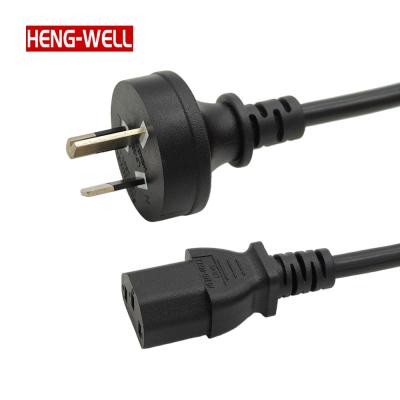 China SAA Certified 3 Pin Power Cord 10A 250V Power Supply Cord with Au Plug for PC/Computer/Laptop C13/C5 3 Pin for Home Appliance Convenient and Durable AC DC Power Cord with SAA Plug for sale