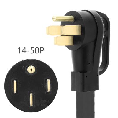 China 2ft 10ft 15ft 25ft RV Adapter Cords USA Power Cord 50amp Extension From 14-50P to SS2-50R SJTW Wire Type for Trailer Motorhome Camper for sale