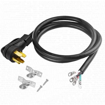 China NEMA 14-50P Plug Power Cord 125V/250V SJTW 4C 6/8AWG Cable with 50 Amps Terminal Stripped USA Generator Extension Cord for sale