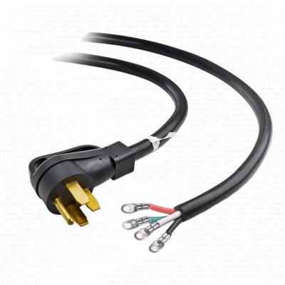 China NEMA 14-50P Plug Power Cord 125V/250V SJTW 4C 6/8AWG Cable with 50 Amps Terminal Stripped USA Generator Extension Cord for sale