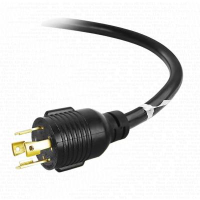 China NEMA Cord 125V/250V L14-30 Locking Plug with SJTW 3C 4C 10AWG Cable 30 Amps USA Power Cord with Terminals Stripped for sale