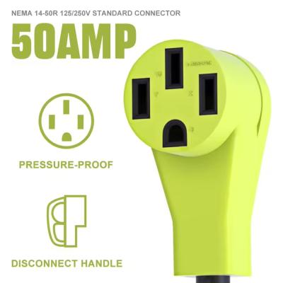 China 4 Prong 30 Amp 50 Amp RV Generator Adapter Cord L14-30P 14-50R 10 AWG SJTW 250V for RV Trailer Van Trailer 1FT Power Cord for sale