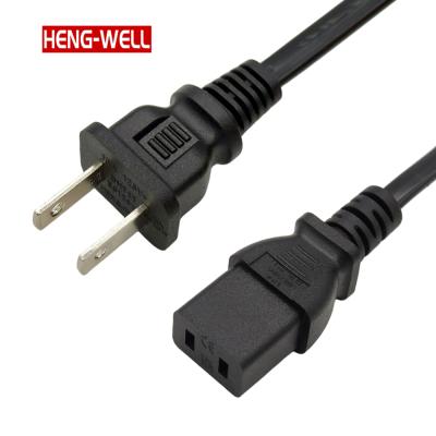 China 2-Pin Flat Power Cord Plug IEC Female End C9 Connector Extension for Laptop DVD Player Appliances for sale