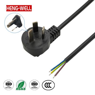 China HENG-WELL Custom 3 Pin AC Power Cord Stripped/Tinned Ends for LED TV/Monitor and Computer Consumers Electronics for sale