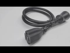250V UL USA Power Cord Extension 3 Pin Plug naar 5-15R 10-15A