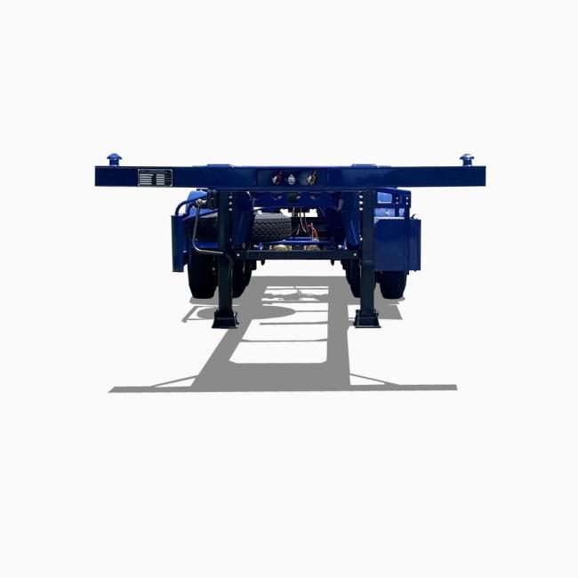 2 Tandem Axles 40FT ISO Straight Skeleton Truck Semi Trailers with Fuwa Axle 13t and Air Bag Spring Suspension for Light Container Delivery