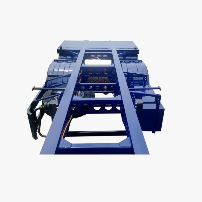 2 Tandem Axles 40FT ISO Straight Skeleton Truck Semi Trailers with Fuwa Axle 13t and Air Bag Spring Suspension for Light Container Delivery