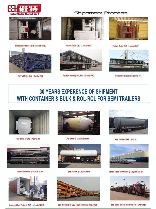 14m 60t Capacity with 3 Axles Fixed Gooseneck Fgn Low Bed Trailer