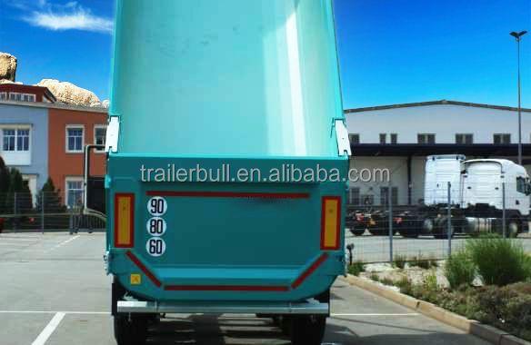 30 Cbm Solid Rounded Tipper Semi Trailer 3 Axles for Building Materials Truck Trailers