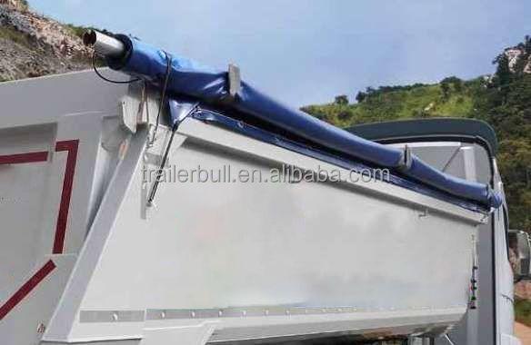 30 Cbm Solid Rounded Tipper Semi Trailer 3 Axles for Building Materials Truck Trailers