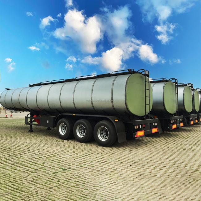 43000L 28t Heavy Duty Insulated Carbon Steel Tank Semi Trailer 3 Axles with Heater System for Bitumen Crude Oil