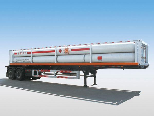 8 Tubes 2 Axles Lh2 Tube Skid Semi-Trailers for 16000L CNG
