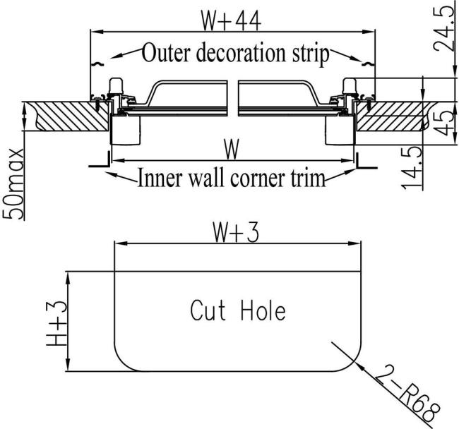 Self-Propelled/Trailer Rvs Ww01c/Ww01f Single Hopper Window for RV Truck Camper Motorhomes DIY