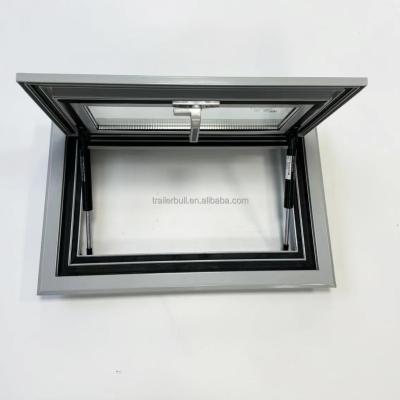 China Max. Open op 65 graden Aanpasbaar gehard glas Expeditievensters voor RV-trailers Te koop