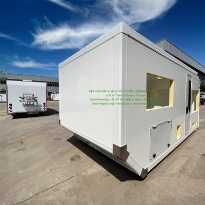 China DIY Expedition and RV Motorhomes FRP Flat Bed Truck Camper with Big Departure Angle for sale