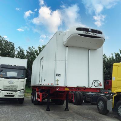 China 0.295 W/m2 C K Value Refrigerated Semi Truck Trailer for Frozen Meats and Chill Foods for sale