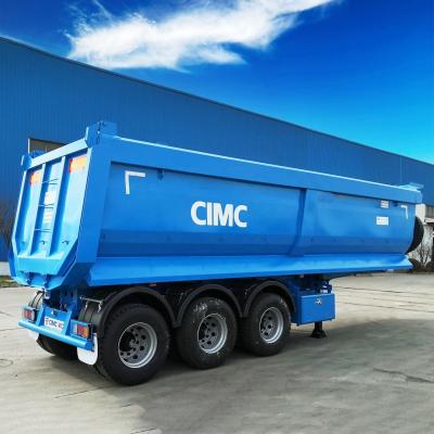 China 7.2 / 8.2 / 9.6 / 10.5 m Carbon Steel Chassis Tipper Semi Trailer for Building Materials Transport for sale