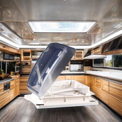 중국 DIY RV 및 레크리에이션 차량은 포드 버스 캐러밴 지붕에 400x400 태양 지붕이 있어야합니다. 판매용