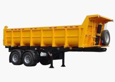 China 30 Cbm Steel Semi End Dump Trailers / Bulk Tipper Trailer With 2 BPW Axles for sale