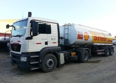 China 28000L 2 Axles Carbon Steel Tanker Trailer For Fuel Oil And Diesel Transit for sale