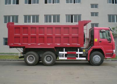 China LHD / RHD 6x4 Heavy Duty Dump Truck , Red SINOTRUK HOWO Tipper Dump Truck for sale
