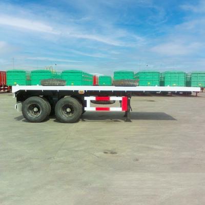 China 20FT 2 Axles Versatile and Reliable Flatbed Semi-Trailer for Efficient Cargo Transportation for sale