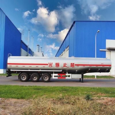 China 42000L Fuel Tank Truck Semi Trailer with 4 Compartments Super Single Tire for Tanzania Road Limitation for sale