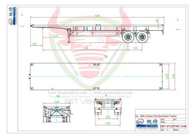 China 40FT 2 Axles Flat Bed Semi Trailer Versatile Reliable for sale